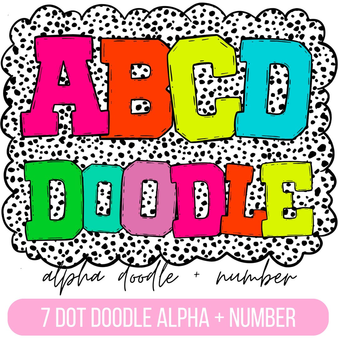 Dot Dalmatian and Leopard Alphabet With Background Png, Custom ...