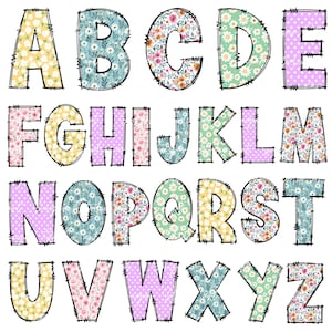 Spring Floral Alphabet Letters PNG Bundle, Summer Mothers Day Flower ...