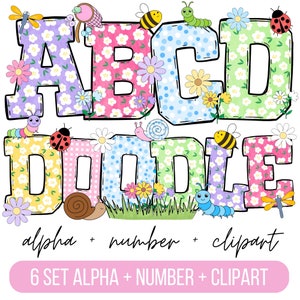 Spring Floral Alphabet Letters PNG Bundle, Spring Clipart Png, Spring ...