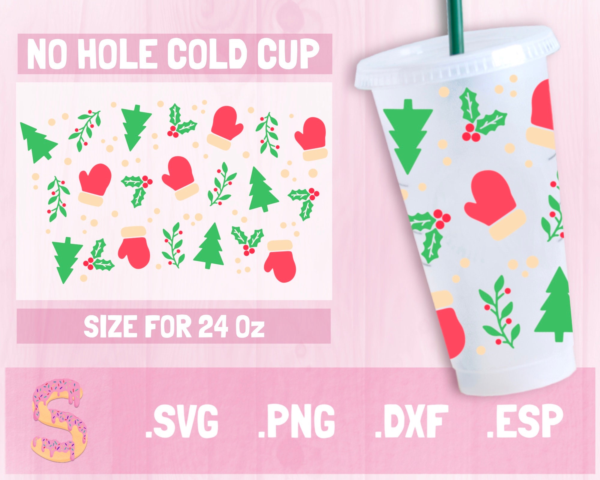 20 Cup Wrap Svg Bundle, Christmas SVG, Coffee Wrap Christmas Svg ...
