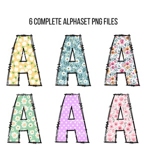 Spring Floral Alphabet Letters PNG Bundle, Summer Mothers Day Flower ...
