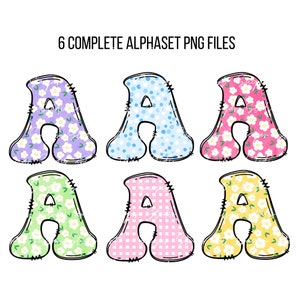 Spring Floral Alphabet Letters PNG Bundle, Spring Clipart Png, Spring ...