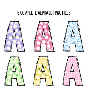 Spring Floral Alphabet Letters PNG Bundle, Spring Clipart Png, Spring ...