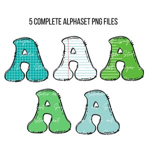 School Teacher Doodle Alphabet Bundle, Teacher PNG Letters, Numbers ...