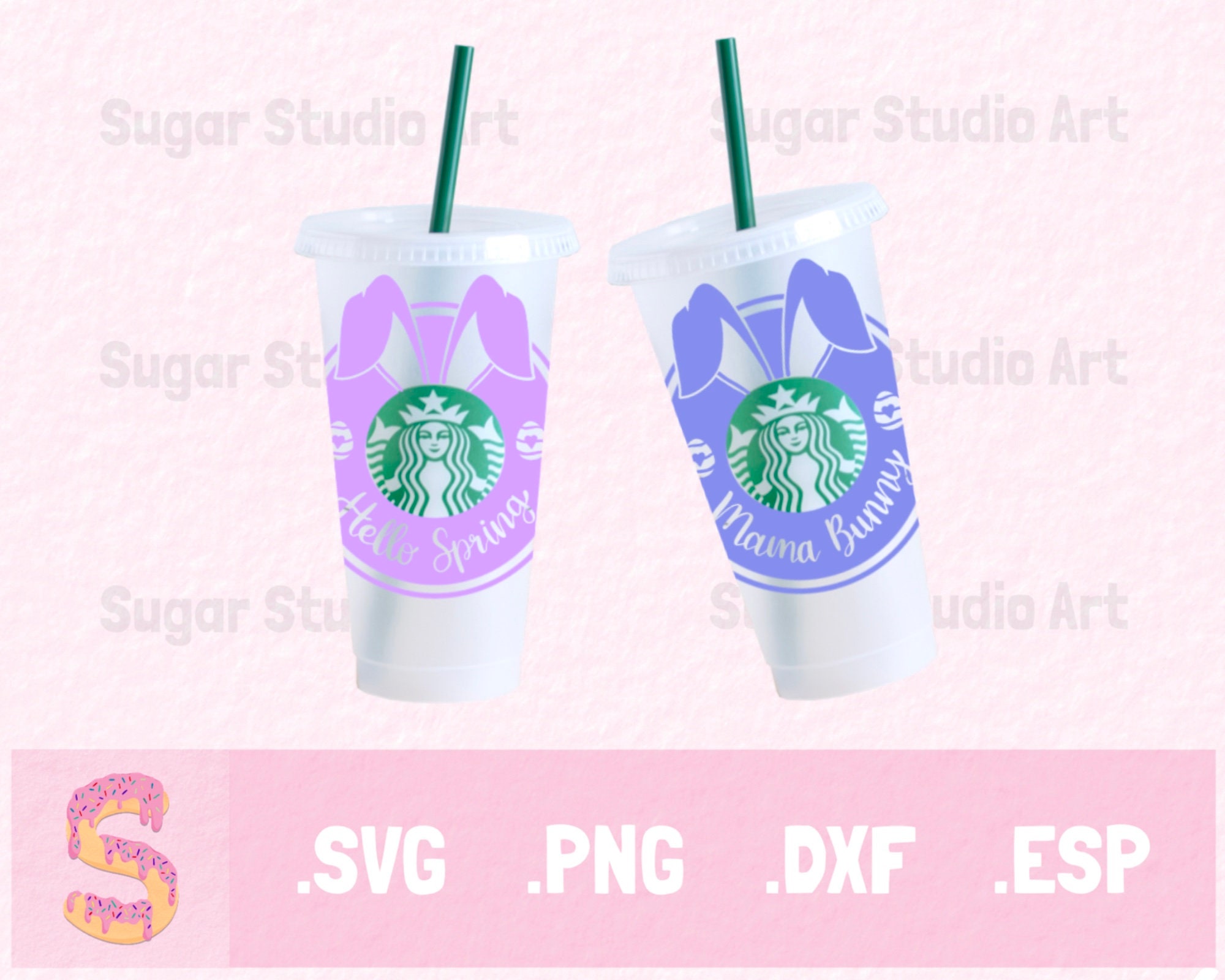 Easter Day Starbucks Ring SVG Bundle, Starbucks Easter Bunny Rabbit ...