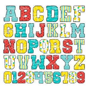 Summer Alphabet Letters PNG Bundle, Summer Clipart Png, Beach Doodle ...