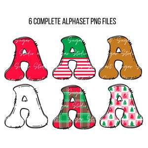 Christmas Alphabet PNG Christmas Letters Numbers Clipart Santa Alphabet ...