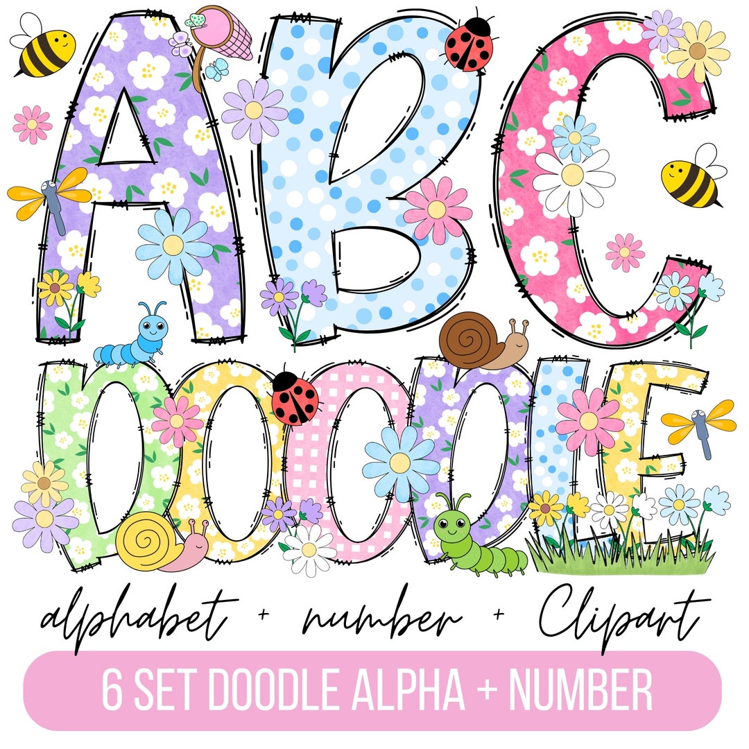 Spring Floral Alphabet Letters PNG Bundle, Spring Clipart Png, Spring ...