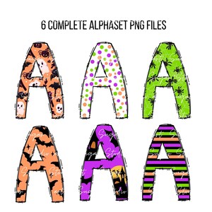 Halloween Doodle Letters PNG Files, Make Your Own Name, Doodle Alpha ...