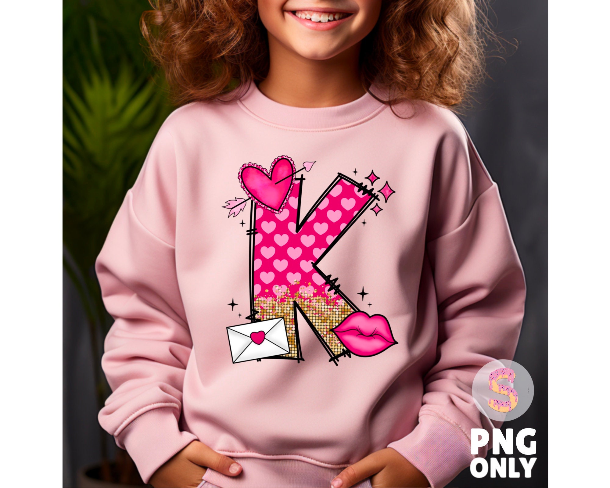 Editable Valentine's Day Pink Hearts Doodle Letter, Canva Template ...