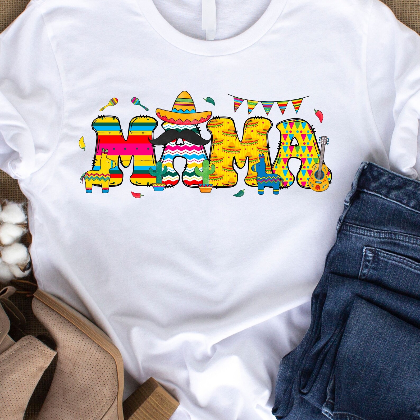 Fiesta Doodle Alphabet Bundle, Fiesta PNG Letters, Numbers ...