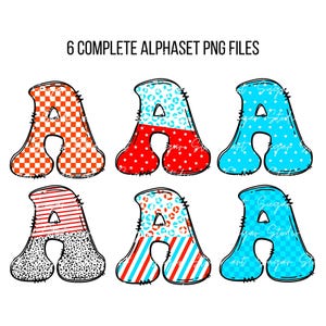 4th of July Alphabet Set PNG, Patriotic, American Flag Doodle Letters ...