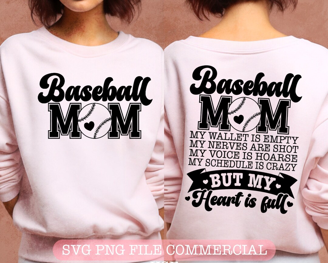 Baseball Mom My Wallet is Empty Svg, Baseball Mom Svg, Baseball Vibes ...