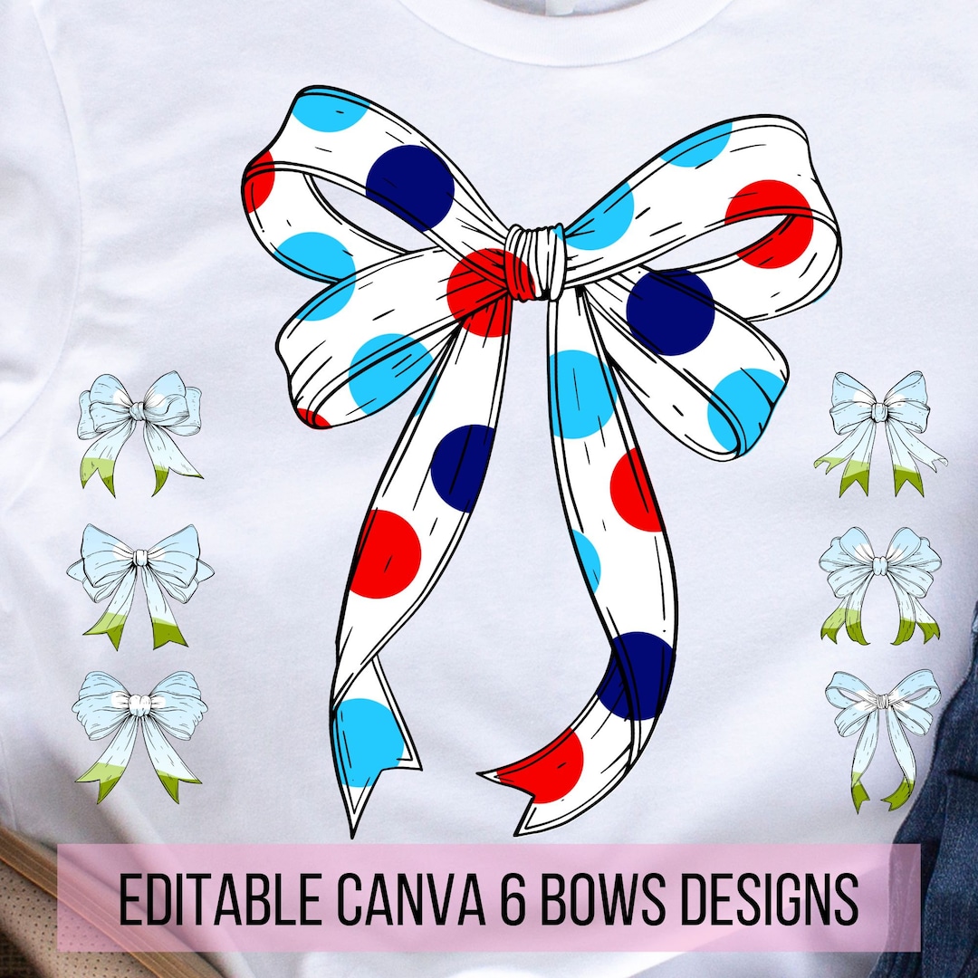 Coquette Bows & Ribbons Canva Frame Template, Coquette Style Girly Hair ...