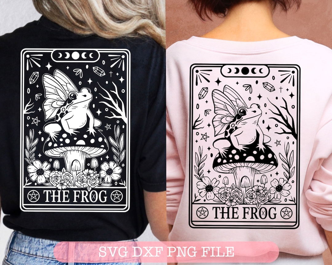 The Frog Tarot Cards SVG, Tarot Cards Svg, Skeleton Png, Funny Tarot ...