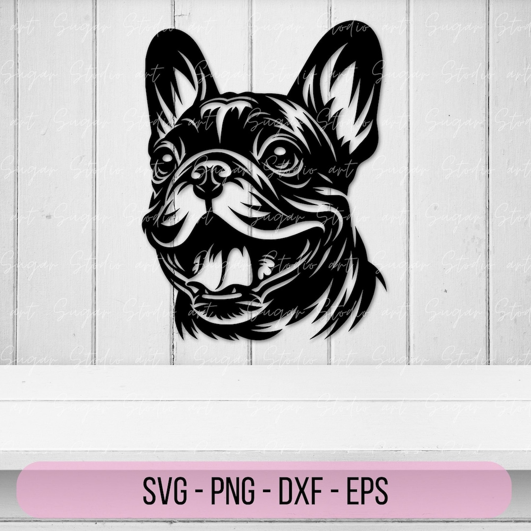 French Bulldog Laser SVG Cut File, French Bulldog Wall Art SVG, DXF ...