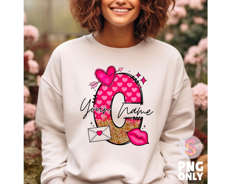 Editable Valentine's Day Pink Hearts Doodle Letter, Canva Template ...