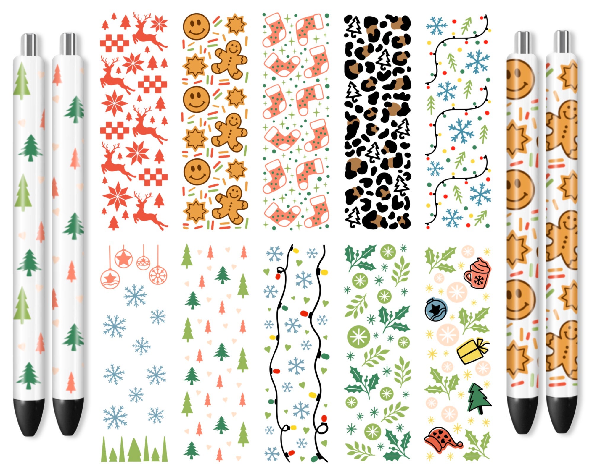 32 Christmas Pen Wrap Bundle Pen Wraps Svg Christmas Svg - Etsy