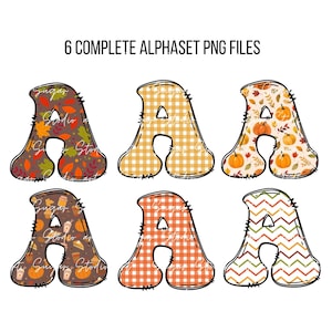 Thanksgiving Doodle Alphabet Bundle, Autumn PNG Letters, Numbers ...