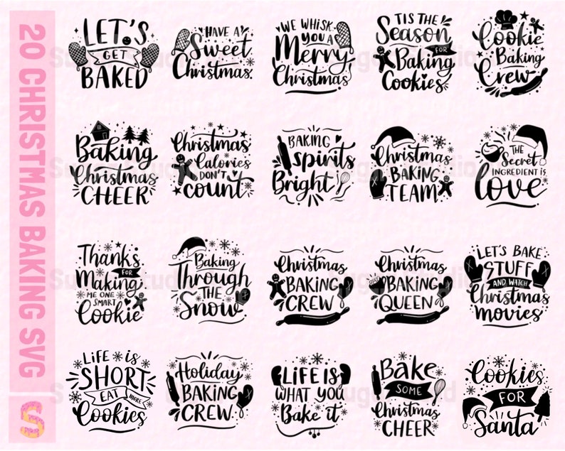 Christmas Baking Bundle Christmas Pot Holder SVG Bundle - Etsy