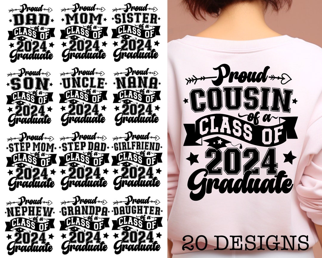 Proud Graduate 2024 SVG Bundle, Graduation Svg PNG, Proud Senior Svg ...