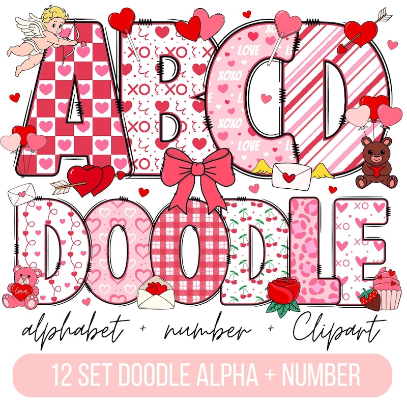 Valentine Clipart Letter - Etsy