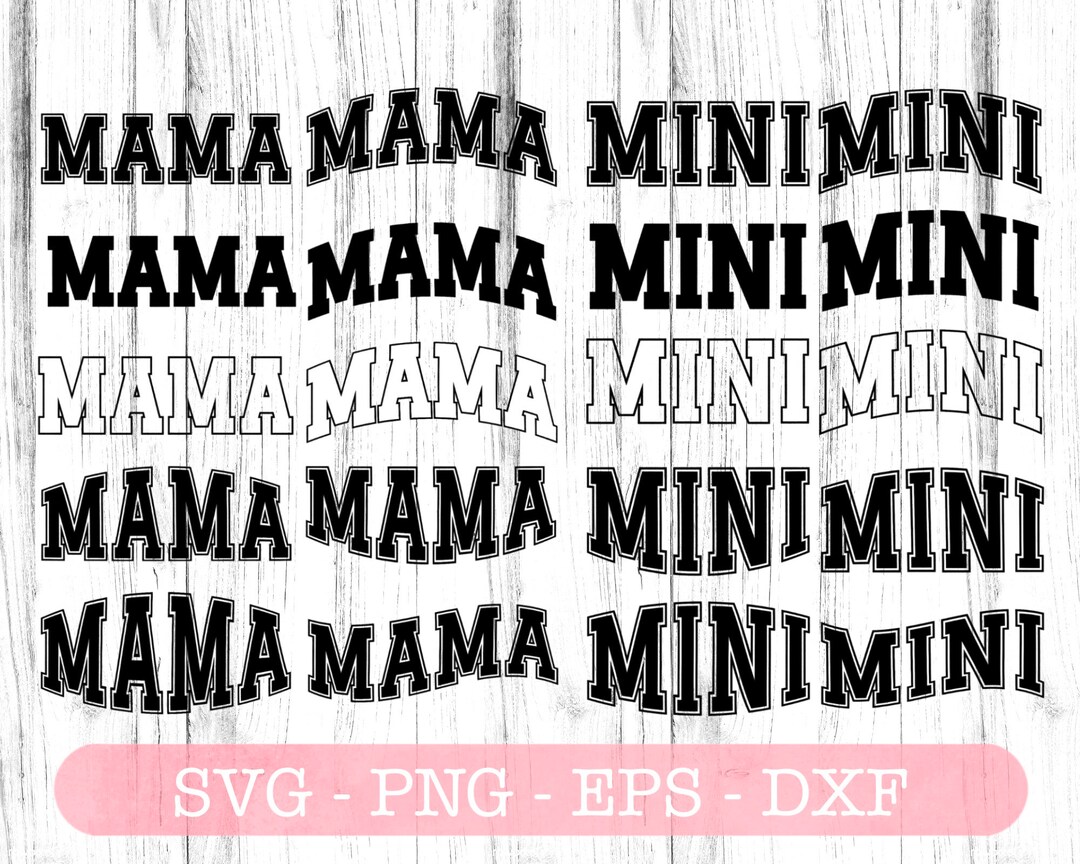 Mama Mini Varsity Svg Png, Mama Varsity Curved Svg, Mama Varsity ...