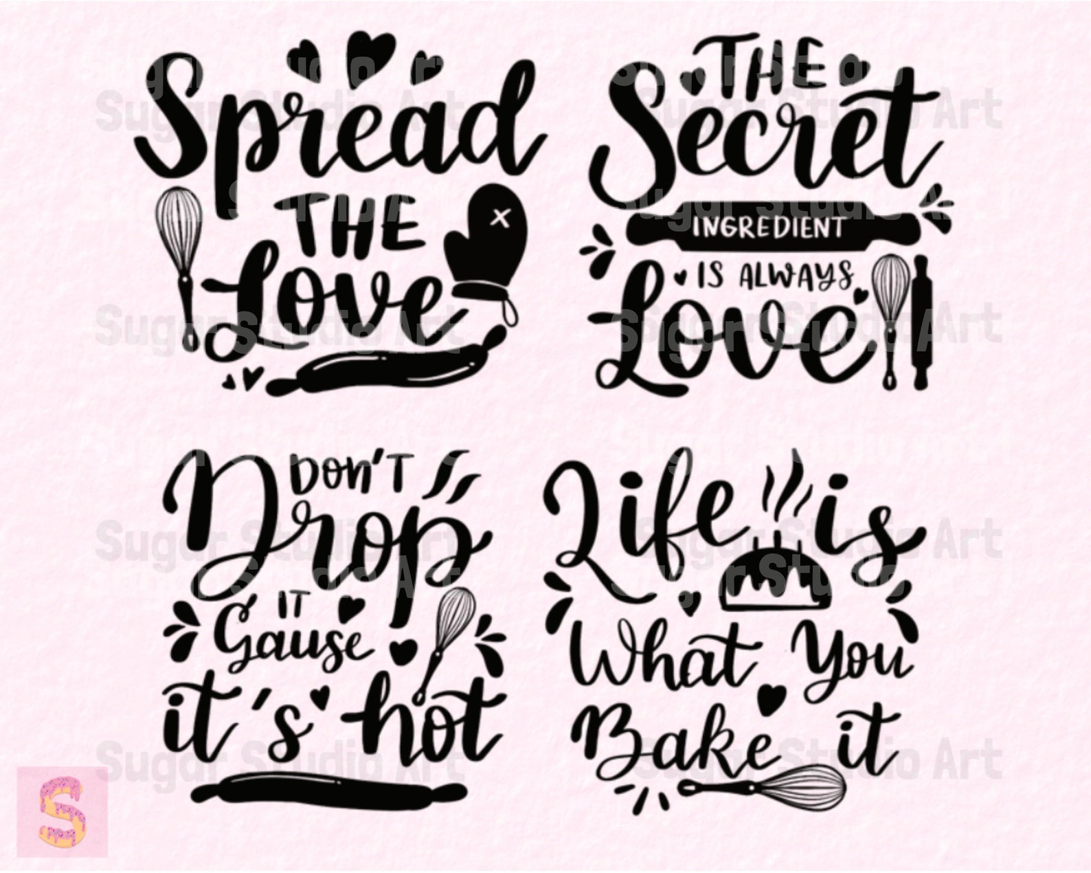 Pot Holder SVG Bundle Hand Lettered Kitchen SVG Baking Svg - Etsy
