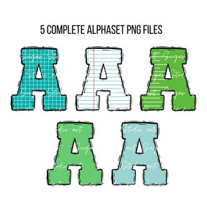 School Teacher Doodle Alphabet Bundle, Teacher PNG Letters, Numbers ...