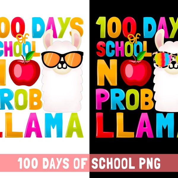 100th Days of School With Llama Svg - Etsy