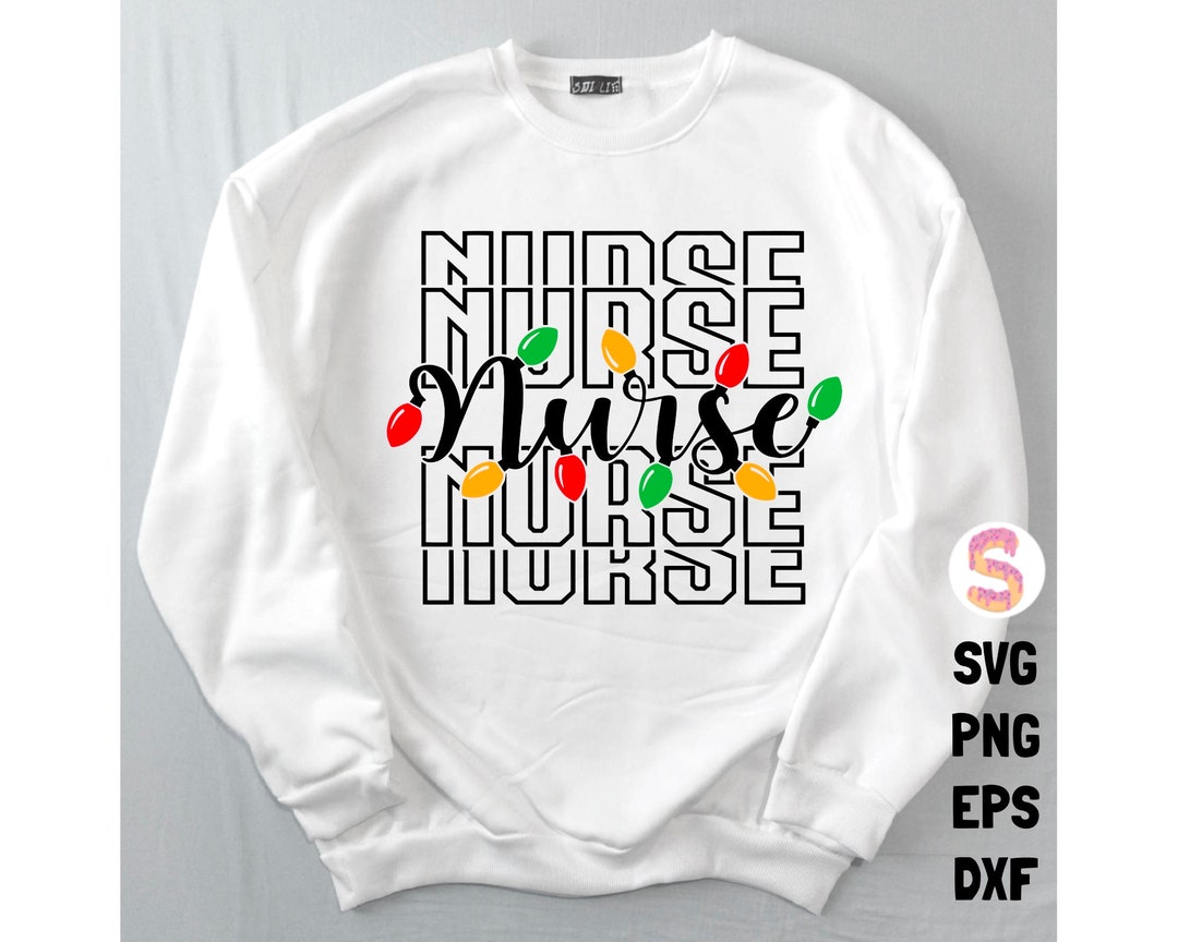 Christmas Light Nurse SVG, Funny Christmas Svg, Christmas Nurse Gift ...