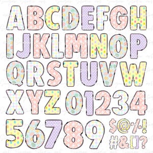 Easter Day Alphabet Letters PNG Bundle, Easter Clipart Png, Bunny ...