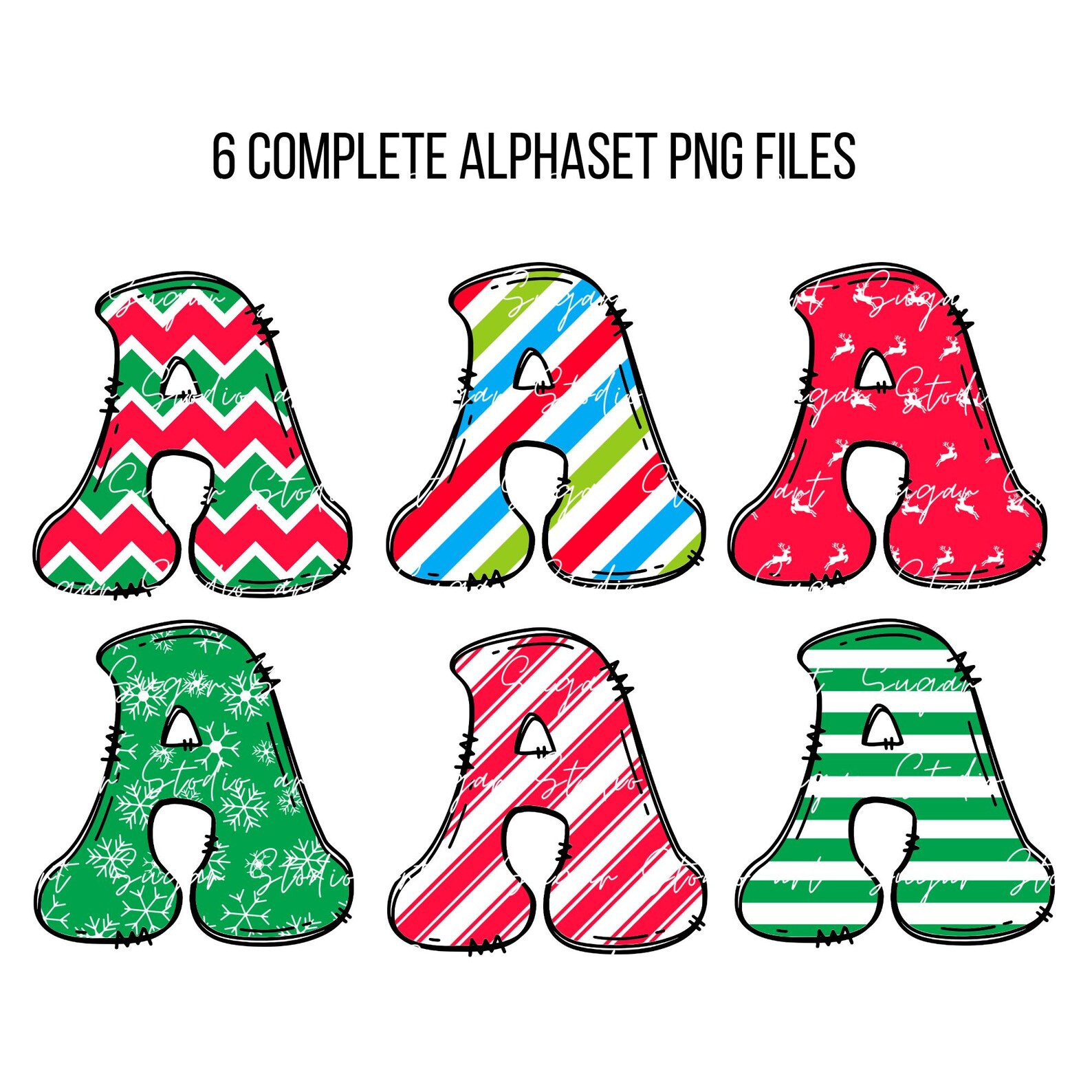 Christmas Alphabet PNG Christmas Letters Numbers Clipart Santa Alphabet ...