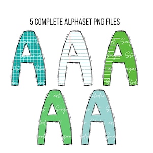 School Teacher Doodle Alphabet Bundle, Teacher PNG Letters, Numbers ...