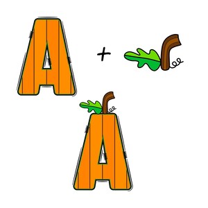 Pumpkin Alphabet Letters PNG Bundle, Pumpkin Clipart Png, Pumpkin ...