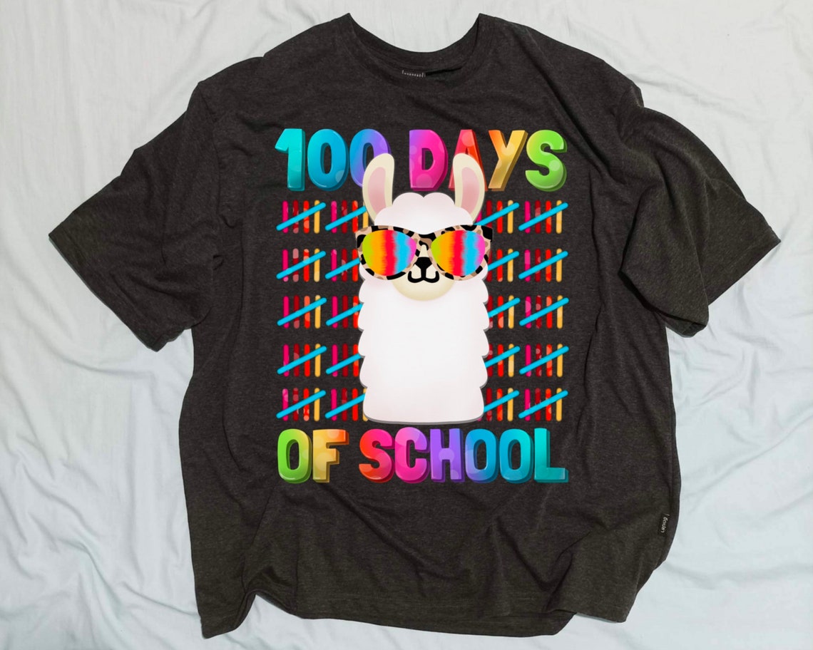 100 Days of School Png Llama 100 Days Smarter Png 100th Day - Etsy