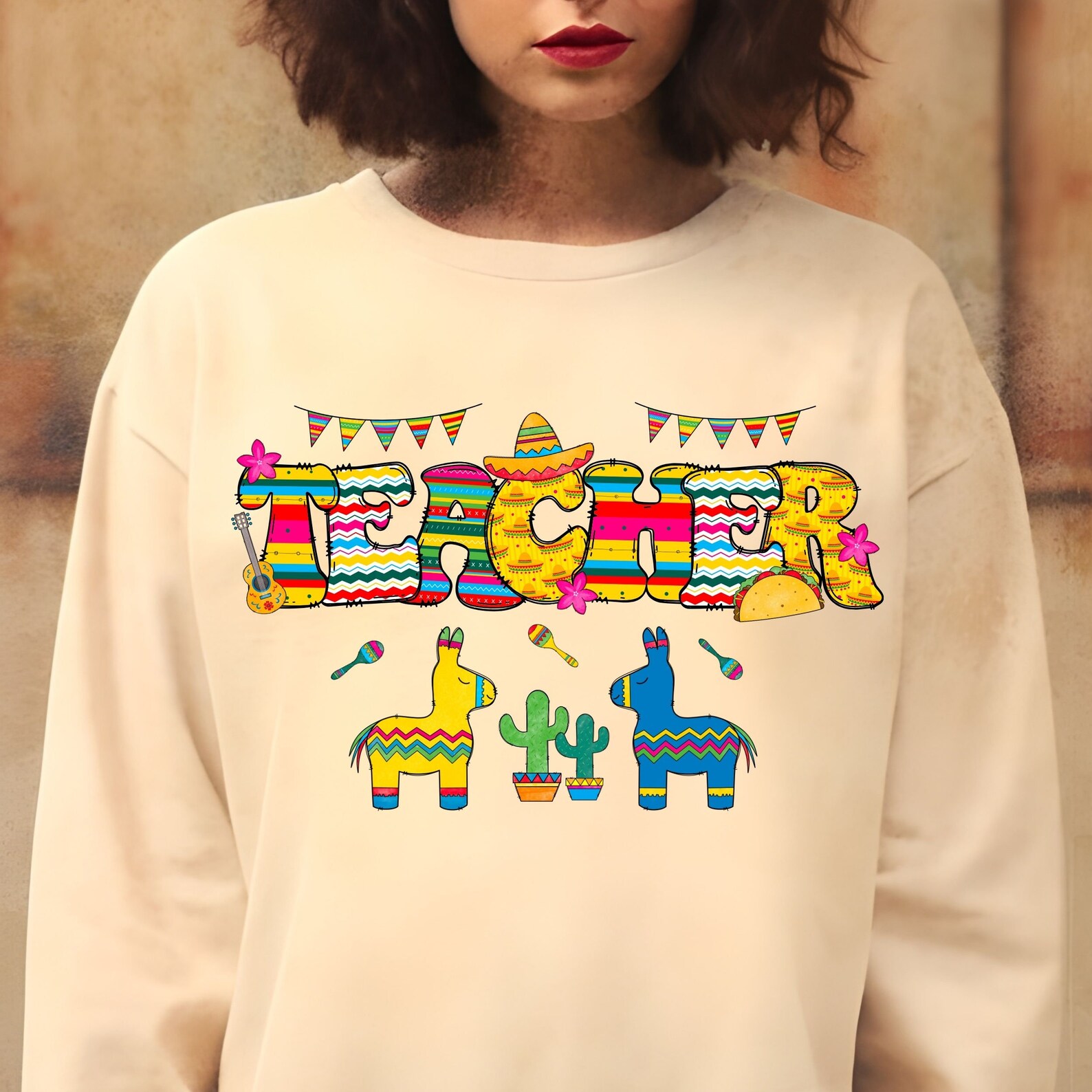 Fiesta Doodle Alphabet Bundle, Fiesta PNG Letters, Numbers ...
