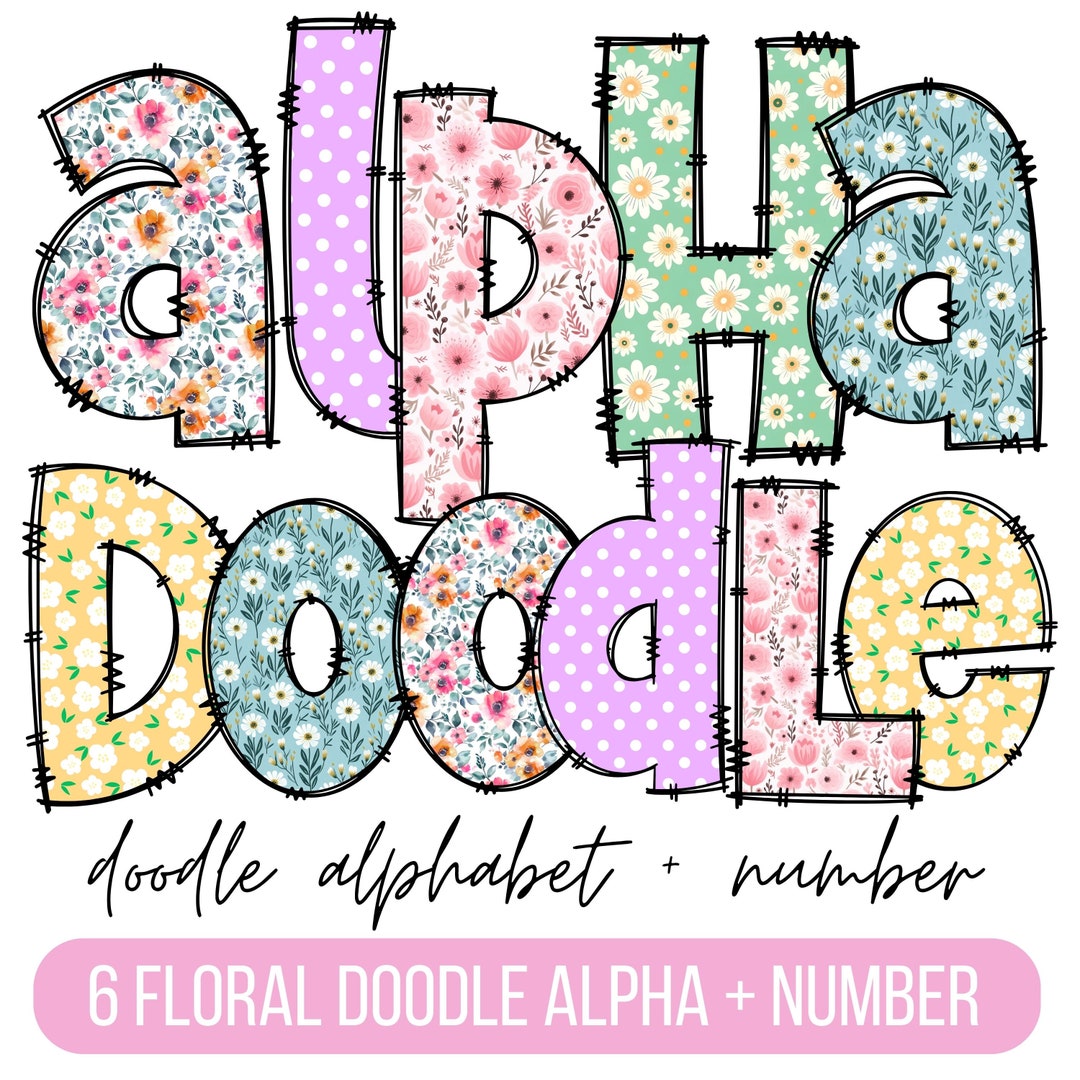 Spring Floral Alphabet Letters PNG Bundle, Summer Mothers Day Flower ...