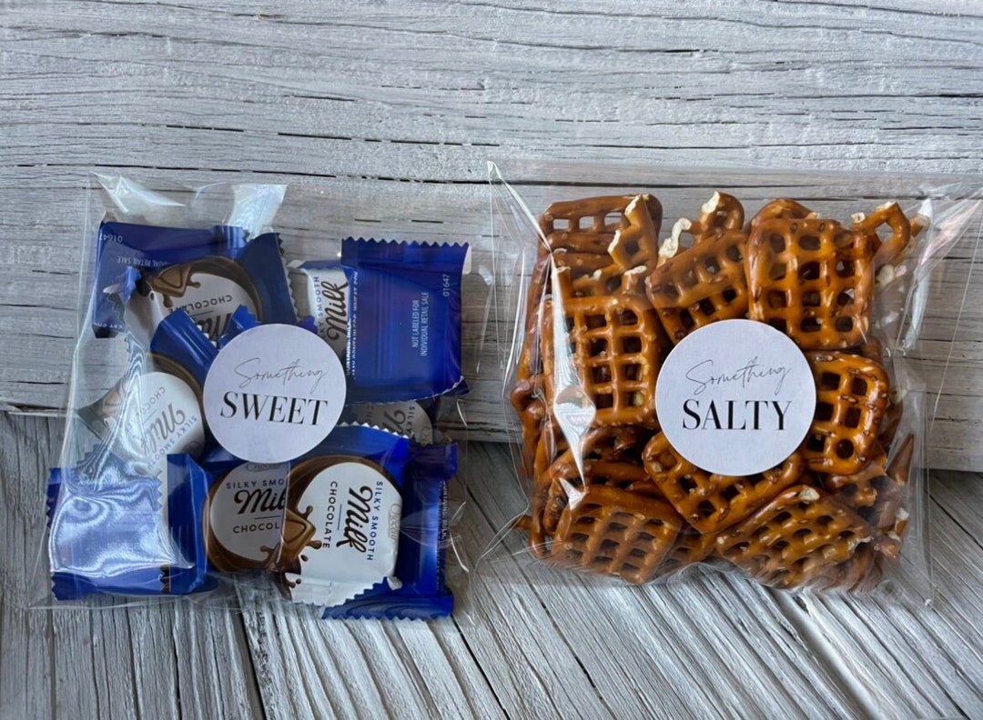 Something Sweet Salty Stickers, Wedding Favor Labels & 5x7 Bags, Guest ...
