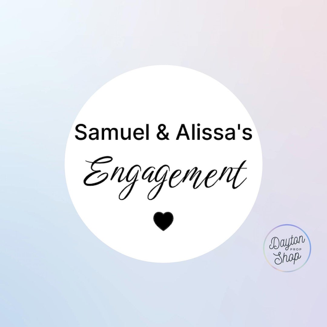 Personalized Engagement Stickers, Bridal Shower Favor Stickers - Etsy