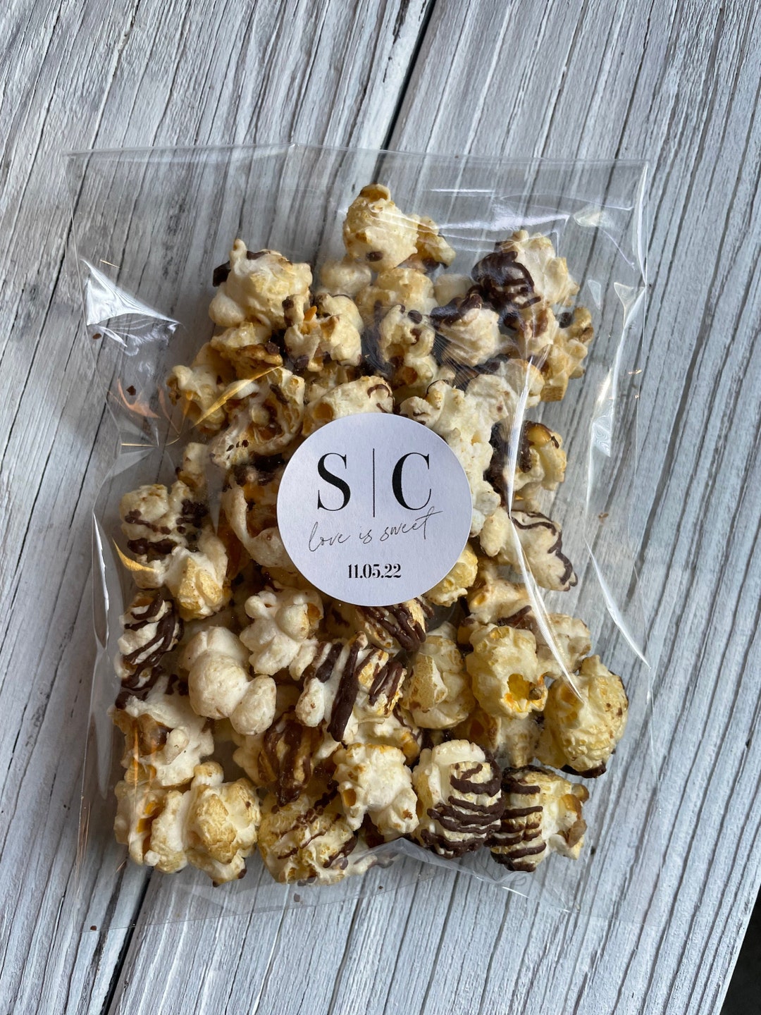 30 Custom Wedding Monogram Sticker Favors, Love is Sweet, Initials and ...