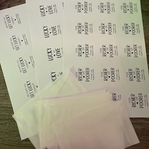 Qty 90 Personalized Wedding Lottery Ticket Favors: Stickers ...