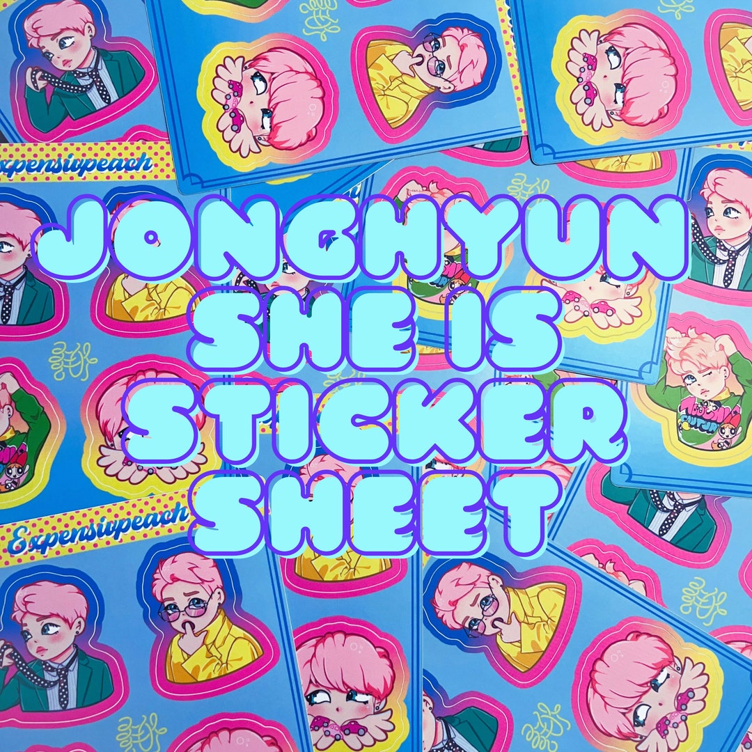 Shinee Jonghyun Jjong She is Inspired Sticker Sheet Kpop Gift - Etsy