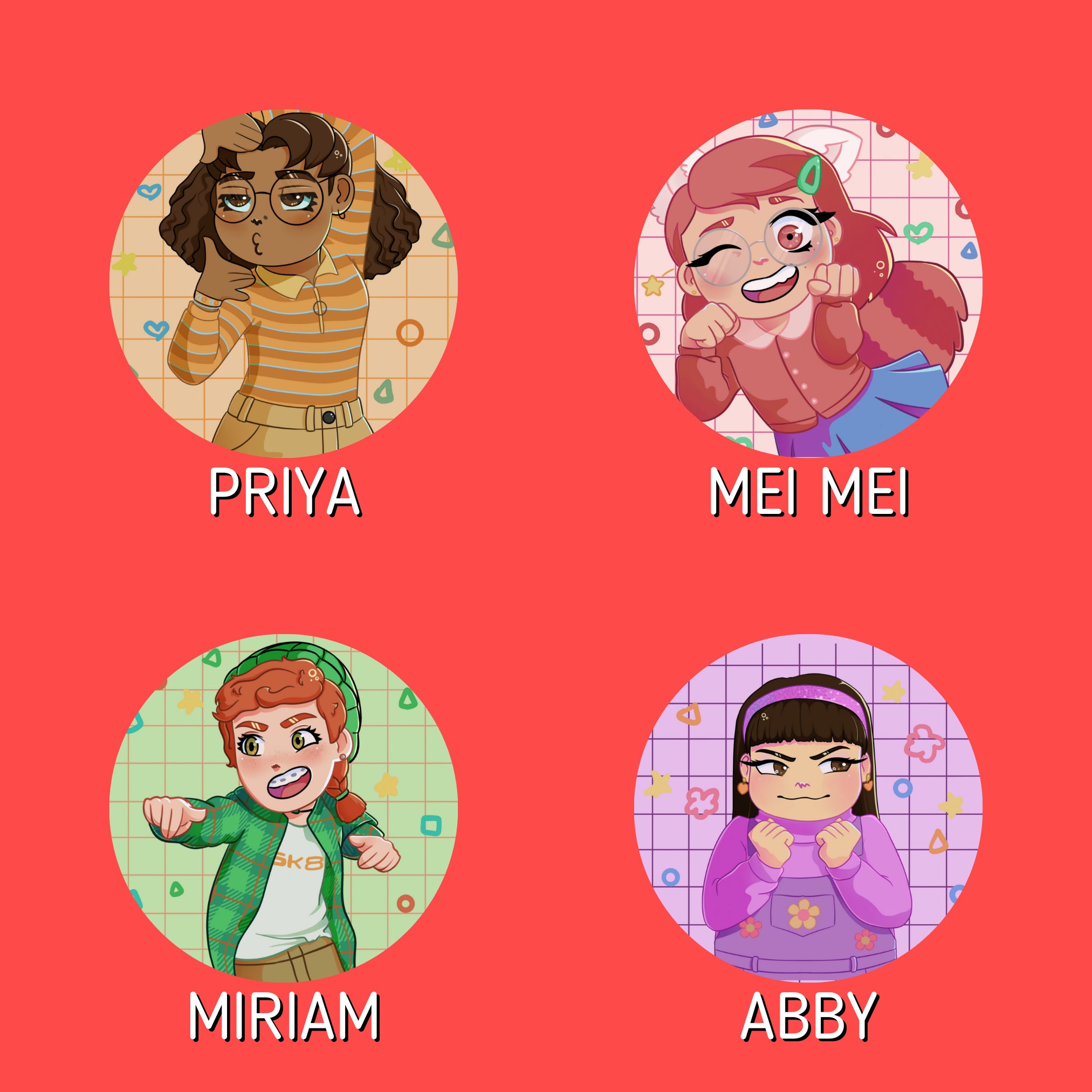 Turning Red Inspired Buttons (full Set) | Disney Pixar Inspired Gift ...