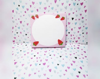 Strawberry Sticky Notes | Etsy