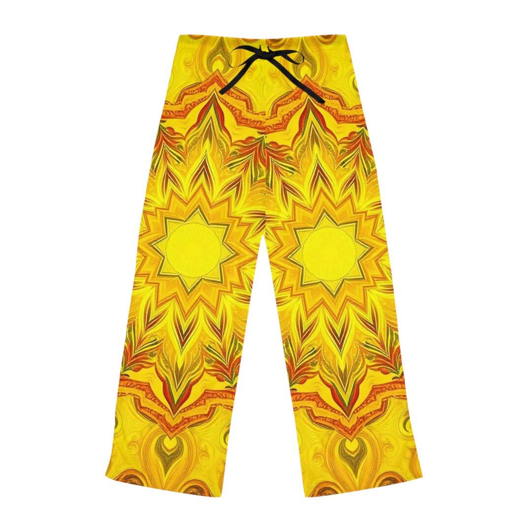 Vibrant Women's Pajama Pants, Cozy Lounge Wear, Boho Sleep Trousers ...