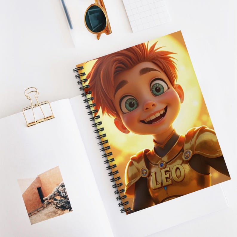 Whimsical Leo Spiral Notebook for Kids, Back to School, Cute Journal ...