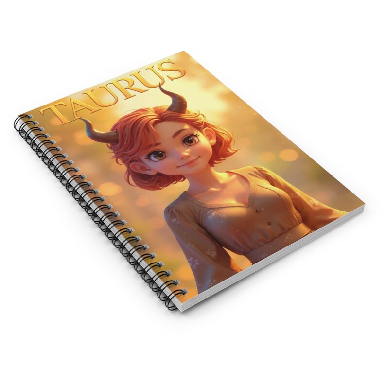 Taurus Spiral Notebook, Cute Zodiac Journal for Horoscope Lovers ...