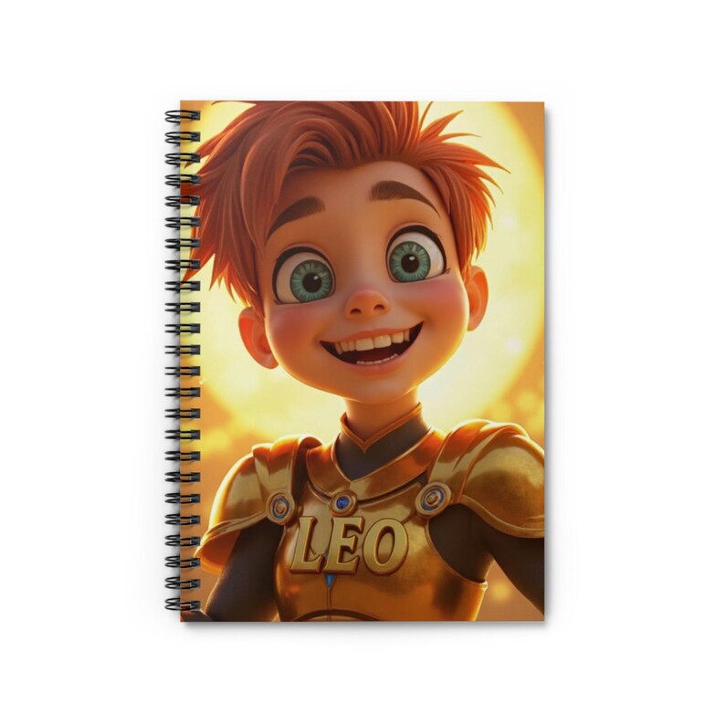 Whimsical Leo Spiral Notebook for Kids, Back to School, Cute Journal ...