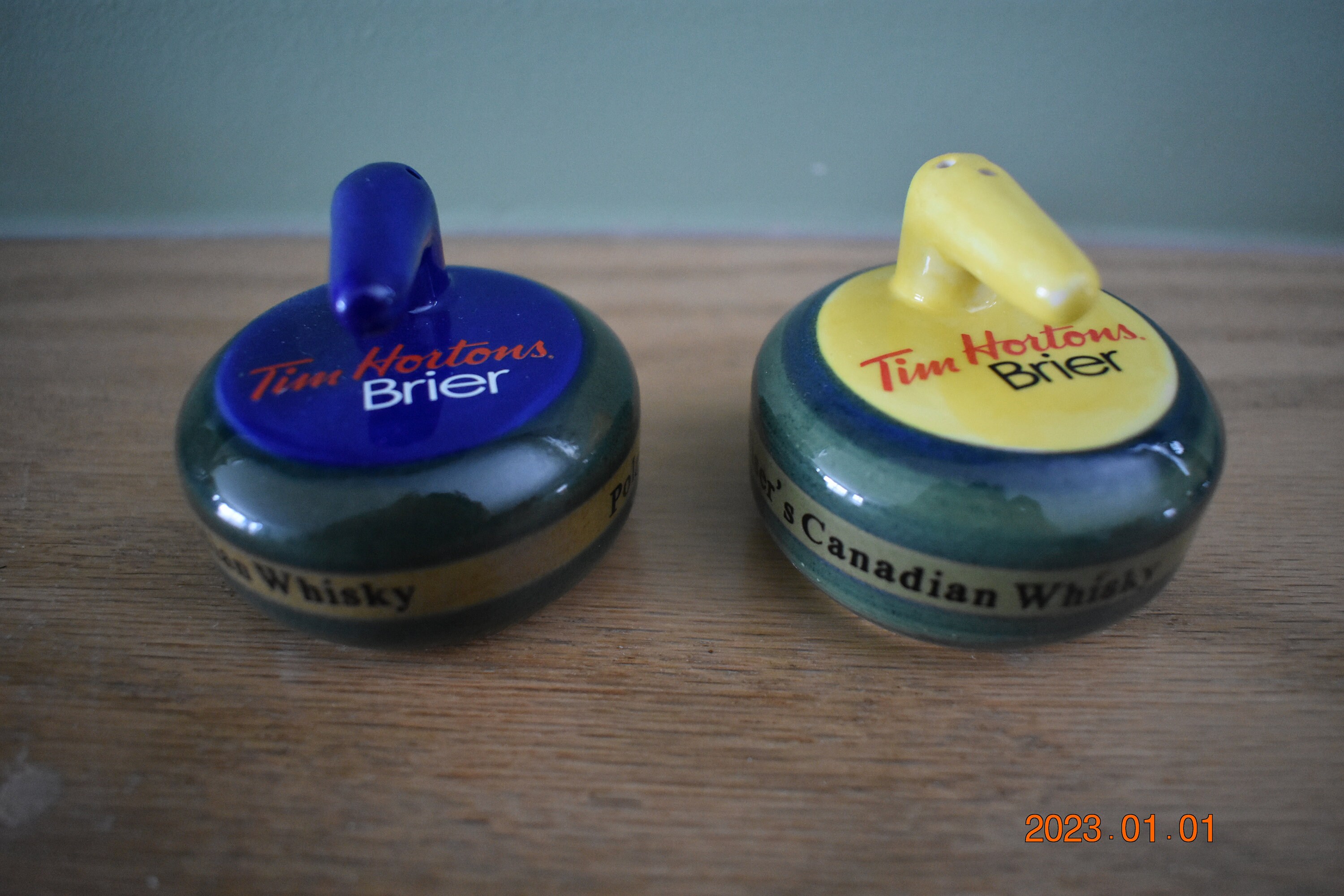 Vintage Tim Horton's Brier Canadian Whisky Salt and Pepper Shakers - Etsy